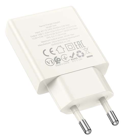 HOCO 30W USB-C Charger - White - N44.U.WH